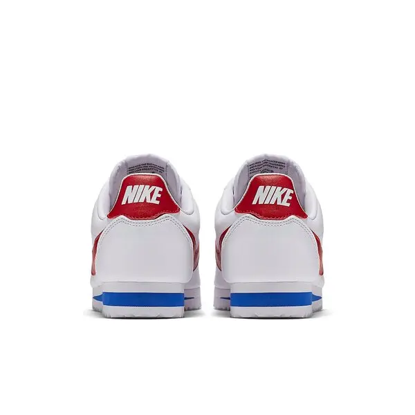 Nike Classic Cortez Leather "white Red" Sneakers - White/blue/red