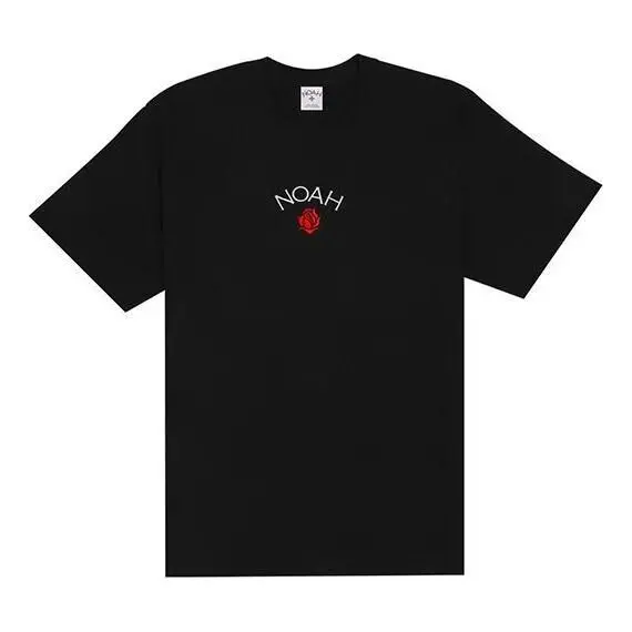 NOAH Rose Logo T-shirt - Black