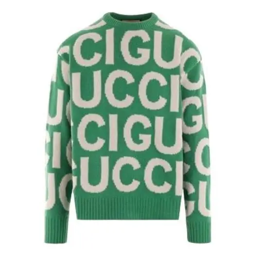 Gucci Wool Sweater With Intarsia - Green