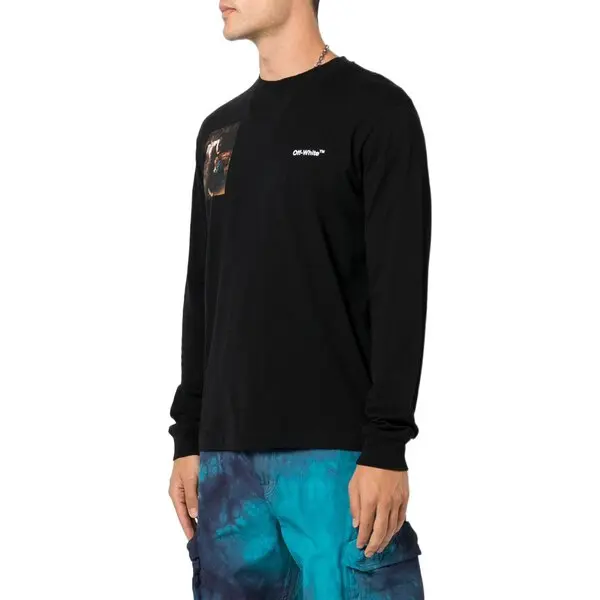Off-White Caravaggio Lute Skate Long-sleeve Tee 'black White