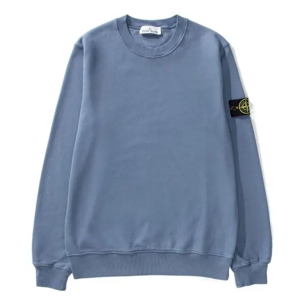 Stone Island Stone Islandgarment Dyed Felpa Sweatshirt - Blue