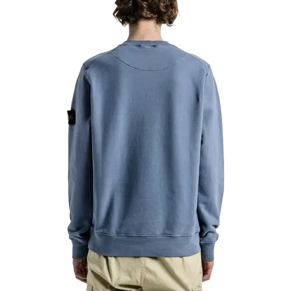 Stone Island Stone Islandgarment Dyed Felpa Sweatshirt - Blue