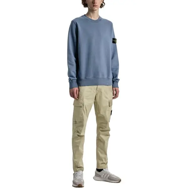 Stone Island Stone Islandgarment Dyed Felpa Sweatshirt - Blue