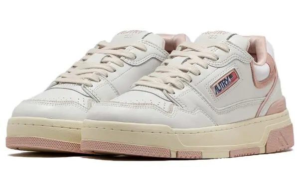 AUTRY Clc Leather Sneakers - White/pink