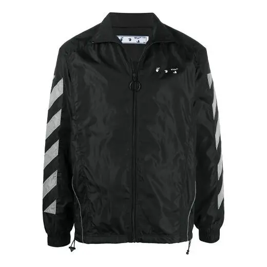 Off-White Side Sleeve Stripe Track Jacket - Black