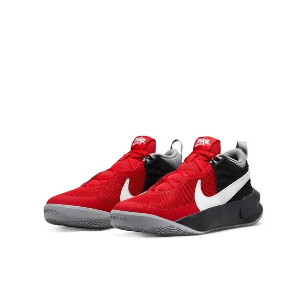 Nike Team Hustle D10 High Top Sneakers - Black/red