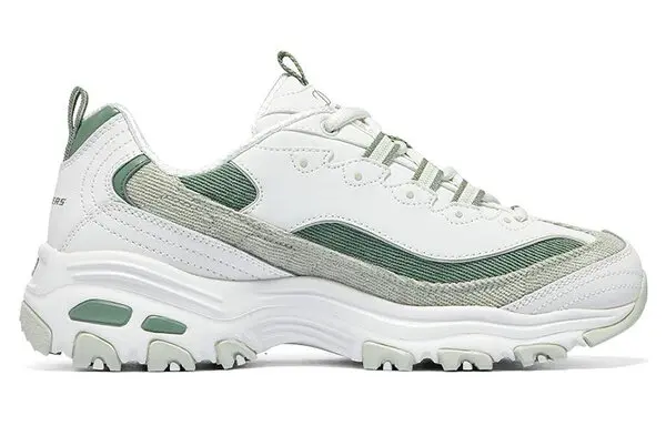 Sketchers Dlites 1.0 Athletic Sneakers - White/green
