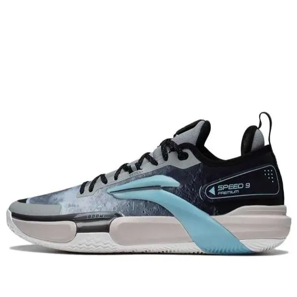 LI-NING Speed 9 Premium "moon" Athletic Sneakers - Grey/black/blue