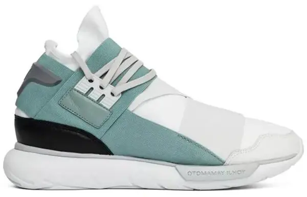 Adidas Y-3 Qasa High "vapor Steel" Sneakers - White/green