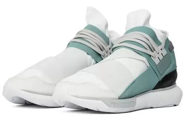 Adidas Y-3 Qasa High "vapor Steel" Sneakers - White/green