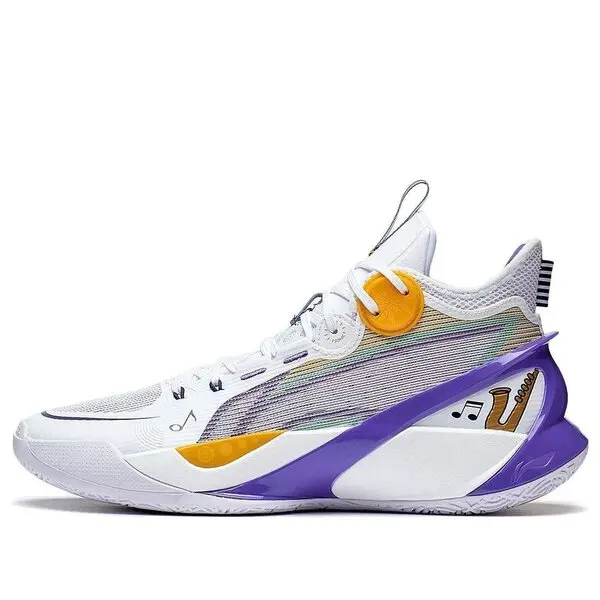 LI-NING Sonic 10 Ultra Mid Sneakers - White/yellow/purple