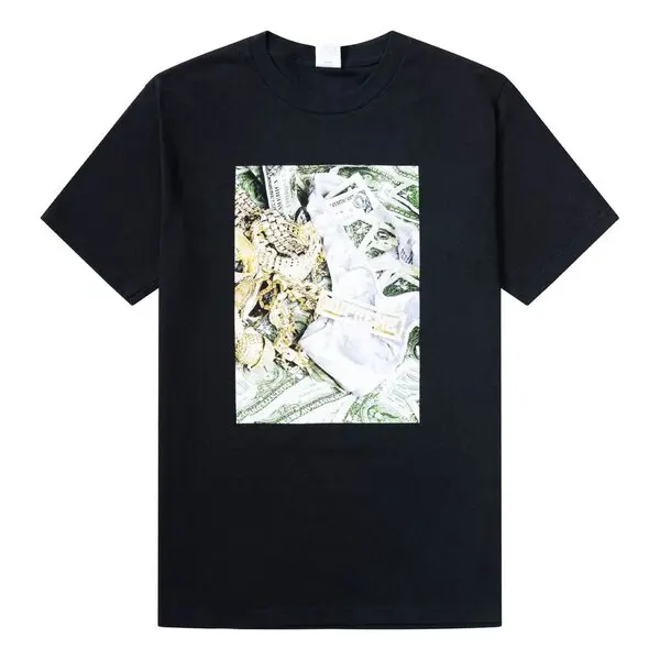 Supreme Ss20 Week 1 Bling Tee Money Printing Short Sleeve - Black