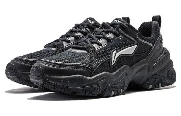 LI-NING Brown Sugar" Black Sneakers - Black/grey