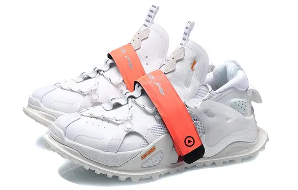 LI-NING Titan Halo Paris Fashion Week Sneakers - White/orange