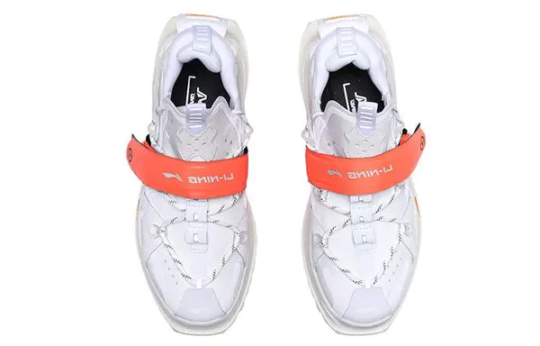 LI-NING Titan Halo Paris Fashion Week Sneakers - White/orange
