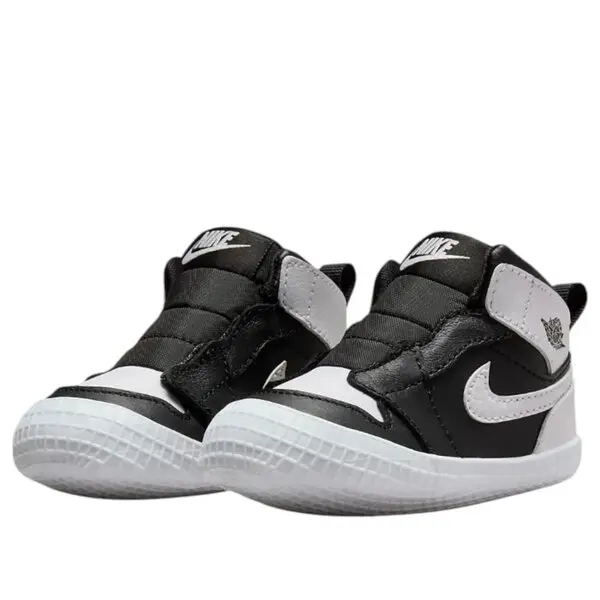 JORDAN Air 1 Crib Bootie - Black/white