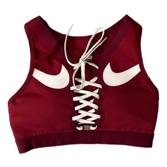 Nike Dri-fit Swoosh Air Force 1 Sports Bra 'red White - Red/white