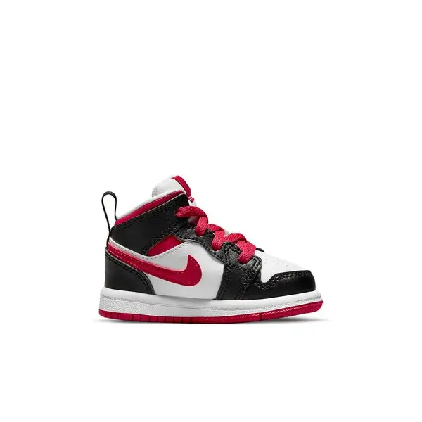 JORDAN 1 Mid Sneakers - Black/red/white