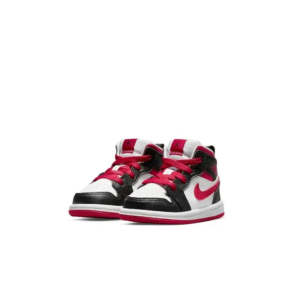 JORDAN 1 Mid Sneakers - Black/red/white