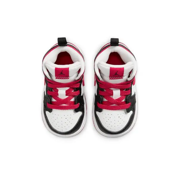 JORDAN 1 Mid Sneakers - Black/red/white