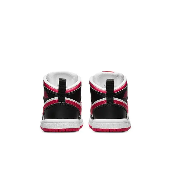 JORDAN 1 Mid Sneakers - Black/red/white