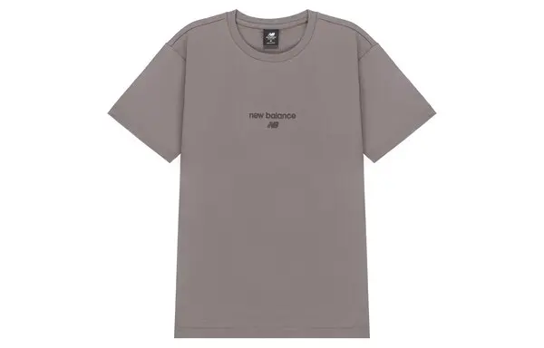NEW BALANCE Logo Fleece T-shirt Asia Sizing - Taupe