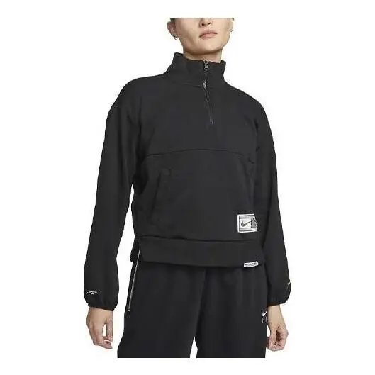 Nike Dri-fit Swoosh Fly 1/4 Zip Basketball Sweatshirt - Black