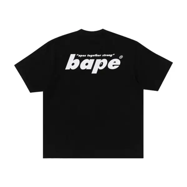 A BATHING APE Shark Seijin Ape Head Relaxed Fit Tee - Black