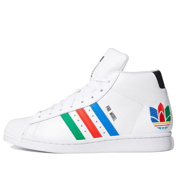 Adidas Pro Model High Top Sneakers - Whiteblue