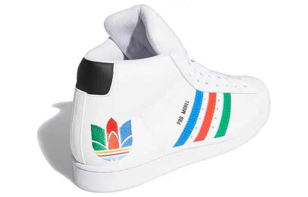 Adidas Pro Model High Top Sneakers - Whiteblue
