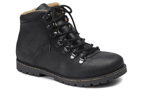 BIRKENSTOCK Jackson Nubuck Leather Lace-up Boots - Black
