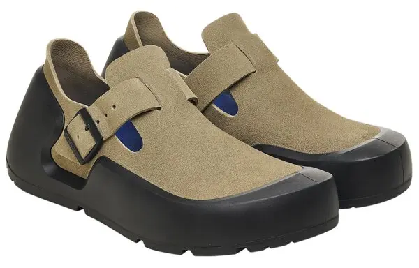 BIRKENSTOCK Reykjavik Buckled Nubuk Leather Shoes - Tan/black