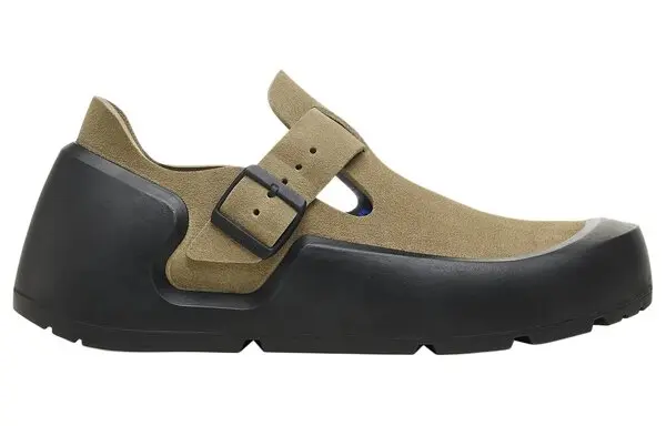 BIRKENSTOCK Reykjavik Buckled Nubuk Leather Shoes - Tan/black