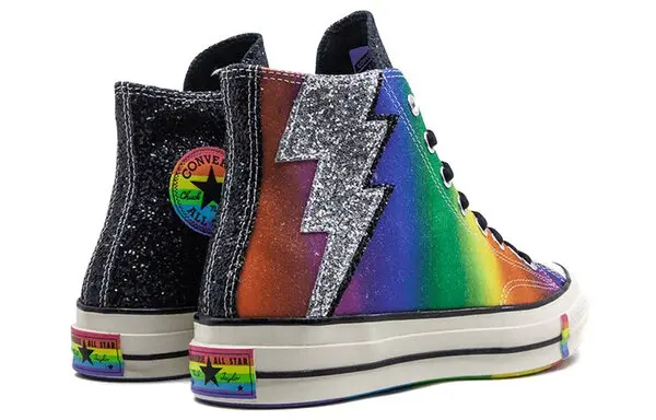 CONVERSE Chuck 70 Hi "pride Shimmering Rainbow" Lace-up Sneakers - Black