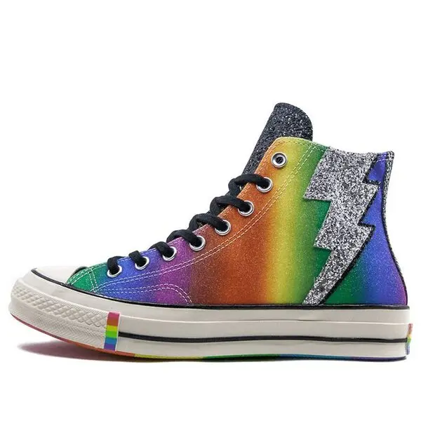 CONVERSE Chuck 70 Hi "pride Shimmering Rainbow" Lace-up Sneakers - Black