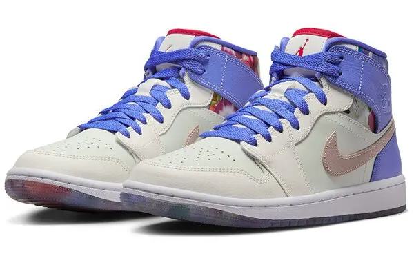 JORDAN 1 Mid Se "valentine's Day Flowers" Sneakers - Purple