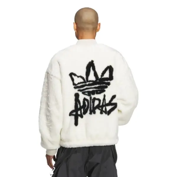 Adidas Faux Fur Bomber Jacket