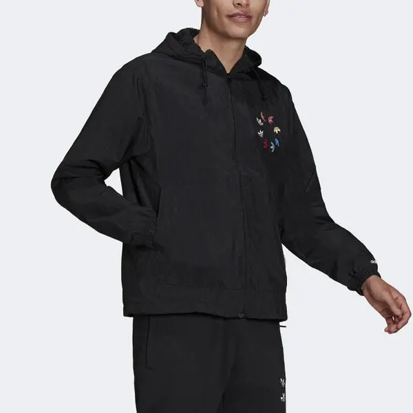 Adidas Logo Sports Black Track Jacket