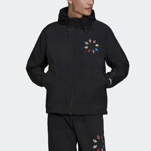 Adidas Logo Sports Black Track Jacket