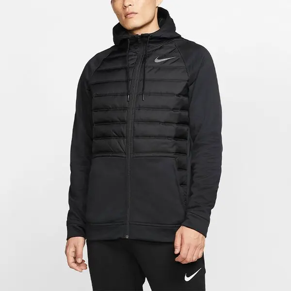 Nike Stay Warm Solid Color Sports Training Hooded Padded Jacket