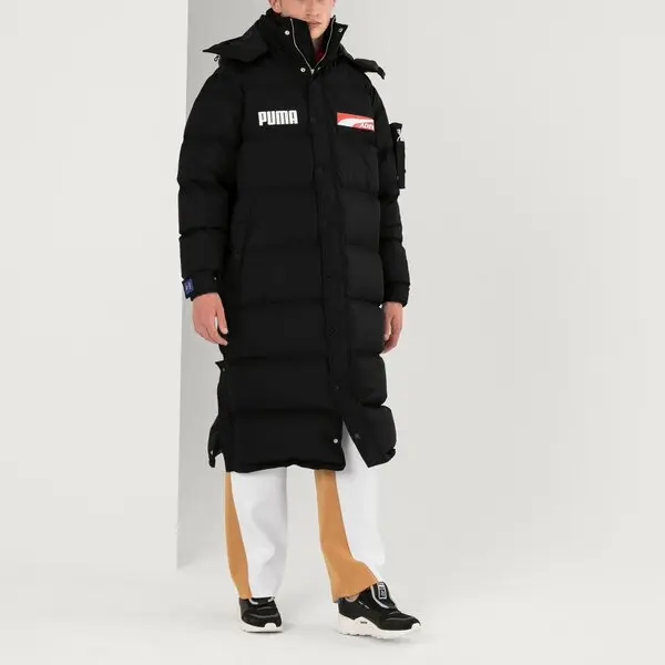 PUMA X Ader Error Long Down Coat - Black/white/red