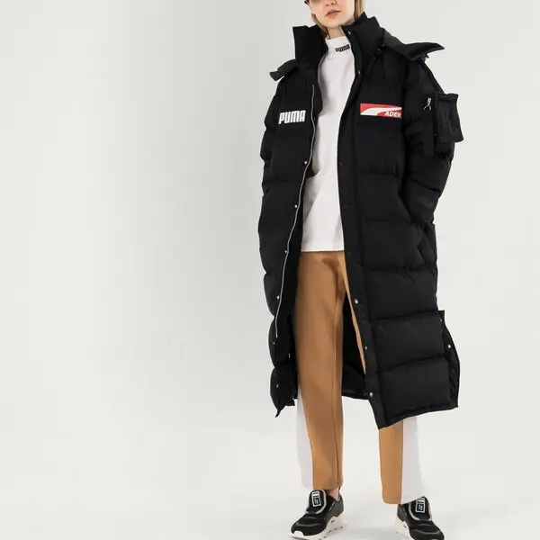 PUMA X Ader Error Long Down Coat - Black/white/red