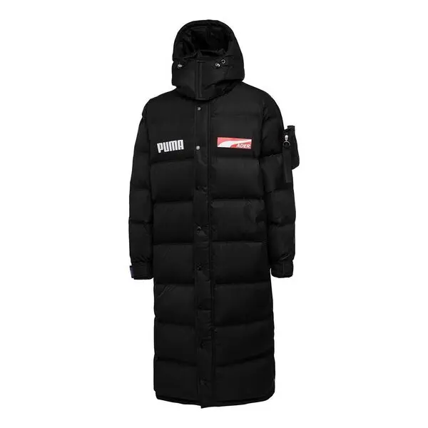 PUMA X Ader Error Long Down Coat - Black/white/red