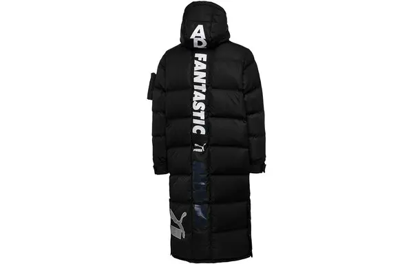 PUMA X Ader Error Long Down Coat - Black/white/red