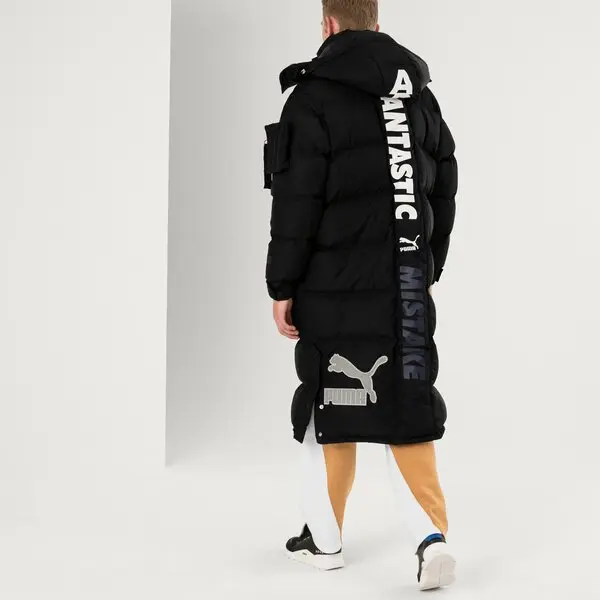 PUMA X Ader Error Long Down Coat - Black/white/red