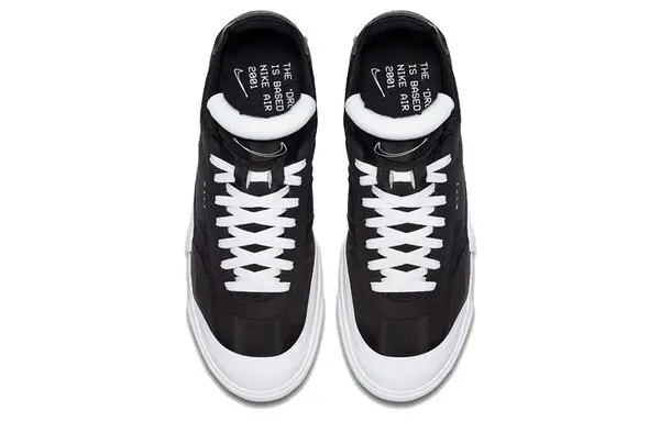 Nike Drop Type Lx "unfinished" Low Top Sneakers - Black/white