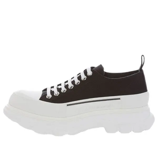 Alexander McQueen Tread Slick Low Lace Up Sneakers - White/black