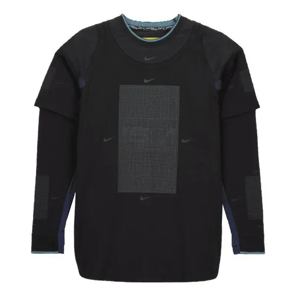 Nike Ispa Long Sleeve T-shirt Asia Sizing 'black - Black/multi-color