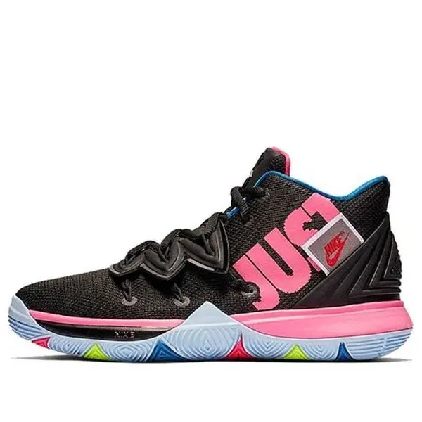 Nike Kyrie 5 "just Do It" Sneakers - Black/volt-hyper Pink