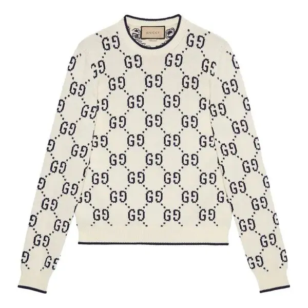 Gucci Gg Cotton Knit Sweater - Ivory